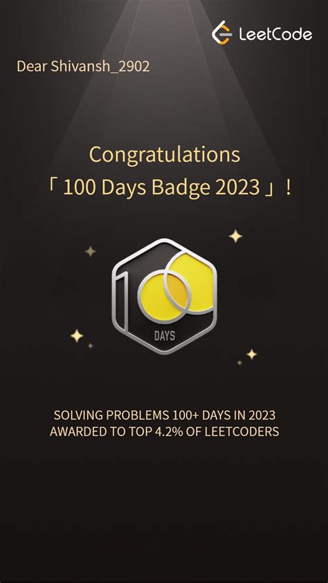 Shivansh Srivastava On Linkedin Leetcode Codingjourney Consistency 100daysofcode Gratitude