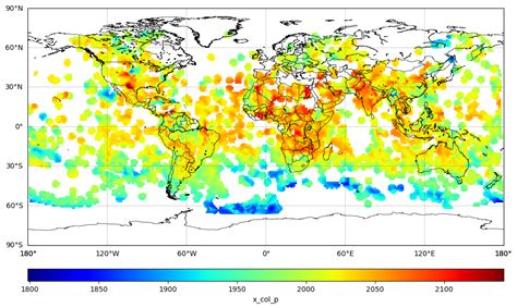Methane Ch4 Partial Column Gridded Plot 1° X 1° — Tropess Notes
