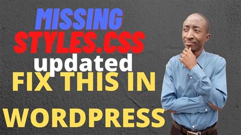 How To Fix The Theme Is Missing Styles Css Stylesheet Latest Youtube