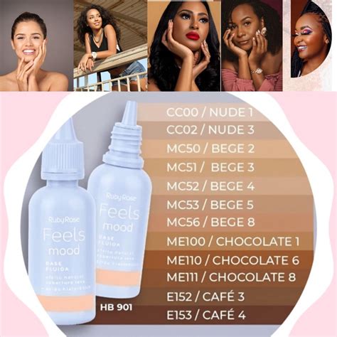 Base Fluida Feels Mood Hb 901 Ruby Rose Shopee Brasil
