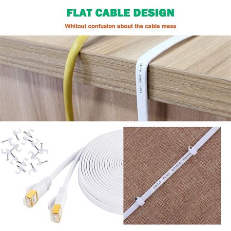 Jonifun 5m Cat 7 Ethernet Cable Fastest Cat7 Flat Ethernet Patch Cables 750mhz 10gb Internet