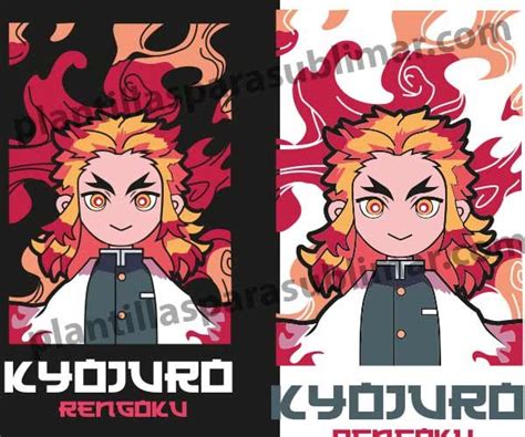 Kyojuro Rengoku Chibi Anime Vector Plantillas Gratis Plantillas