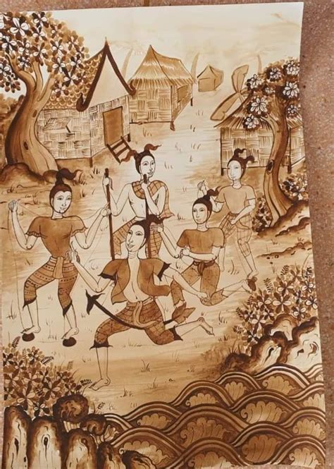 ผลงาน การวาดภาพจิตรกรรมไทยสีเอกรงค์ งานศิลปะหัตถกรรมนักเรียน ครั้งที่69 ภาคเหนือ งานศิลป