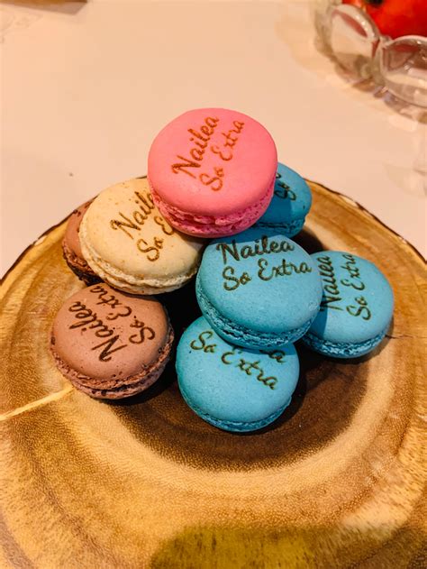 Set Of Elegant Engraved Customized And Personalized Macarons Etsy