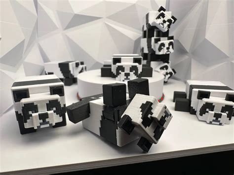 Minecraft Panda Articulated Free 3d Print Model Makerworld