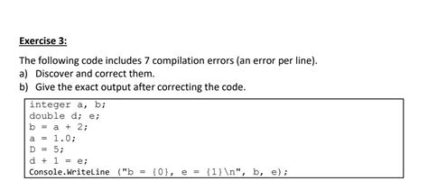 Solved Exercise 3 The Following Code Includes 7 Compilation