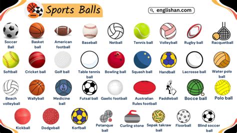 Types Of Balls Visual Guide For Easy Identification • Englishan