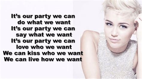 Miley Cyrus We Cant Stop Lyrics