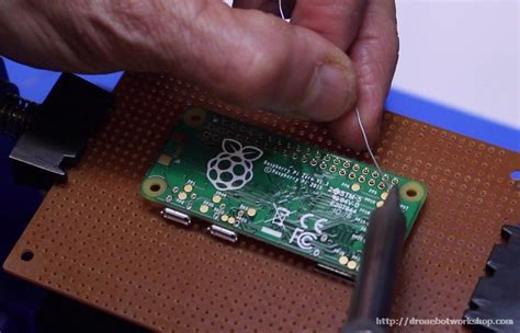 soldering the raspberry pi zero header dronebot workshop