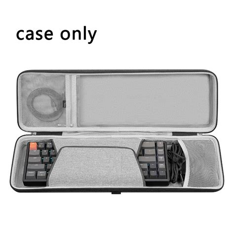 Geekria 65 Keyboard Mouse Combo Case Hard Shell Carrying Bag For 68 Key Compact Keyboards