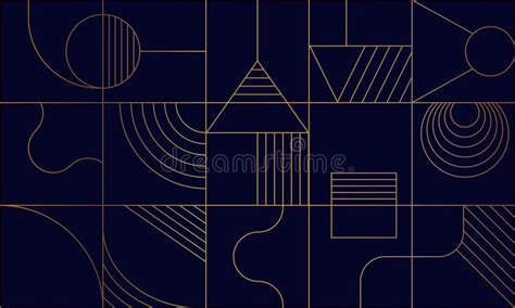 Seamless Abstract Composition Simple Geometric Shapes Create An Abstract Pattern Stock Vector