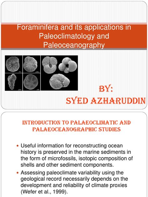 Foraminifera And Its Applications Pdf Sedimentary Rock Oceans
