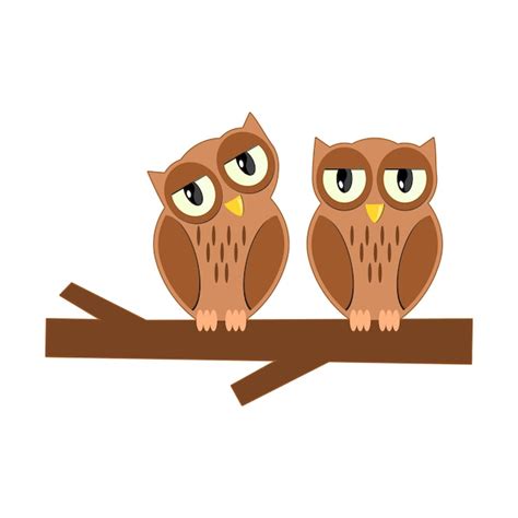 지점에 올빼미 귀여운 만화 벡터 일러스트 레이 션 프리미엄 벡터
