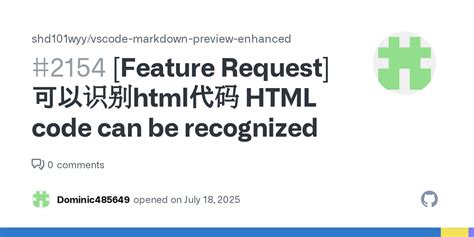 Feature Request 可以识别html代码 Html Code Can Be Recognized · Issue 2154 · Shd101wyyvscode