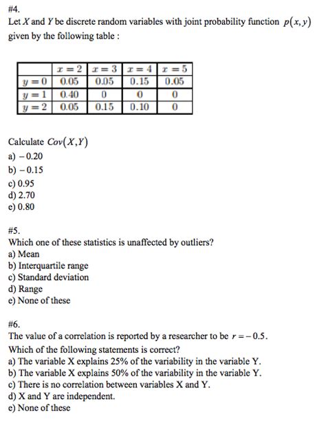 Solved Multiple Choice Questions 1 If ρ Is The Correlation
