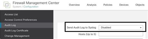 Configure Fmc To Send Audit Logs To A Syslog Server Cisco