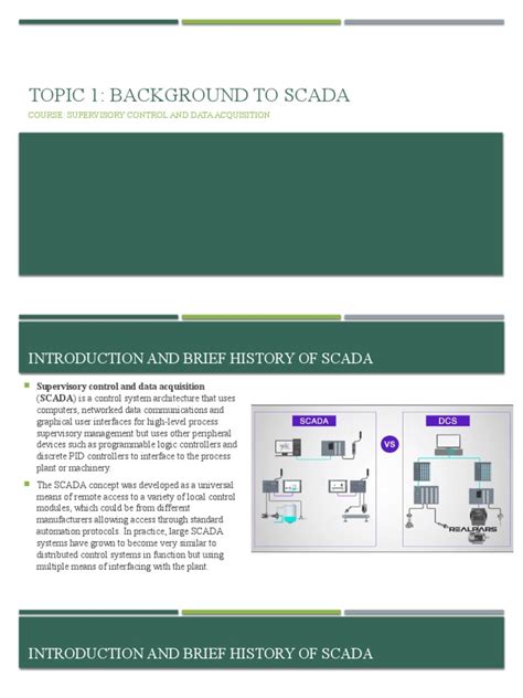 Scada Topic 1 Updated Background To Scada Pdf Scada