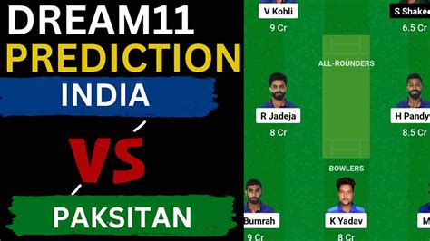 Ind Vs Pak Dream11 Prediction World Cup 2023 India Vs Pakistan
