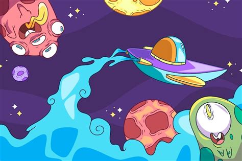 Free Vector Crazy Style Space Background