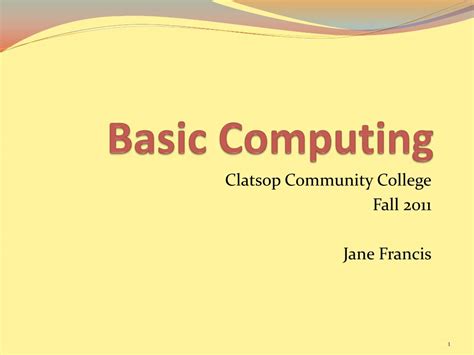 Ppt Basic Computing Powerpoint Presentation Free Download Id 1583516