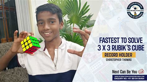Fastest To Solve 3 X 3 Rubiks Cube Youtube