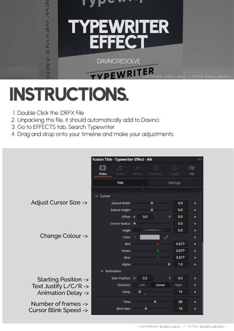 Typewriter Text Effect Davinci Resolve — Andy Nevins