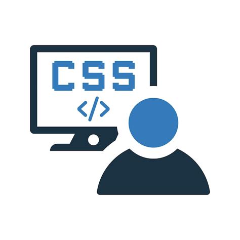 Icono De Desarrollador De Css De Codificación Gráficos Vectoriales Editables Sencillos Vector