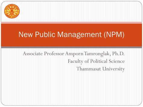 New Public Management Npm Presentation
