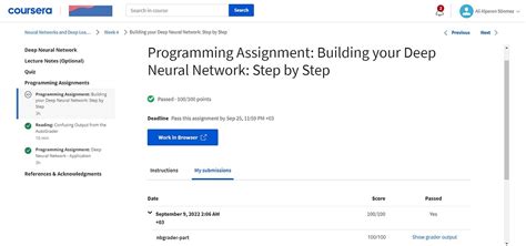 Course 1 Week 4 Assignment 1 Is Not Marked As Complete Neural Networks And Deep Learning