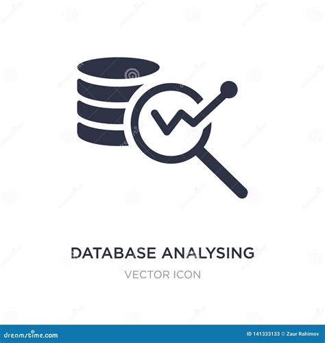 Database Analysing Icon On White Background Simple Element Database Analysing Icon On White Background Simple Element