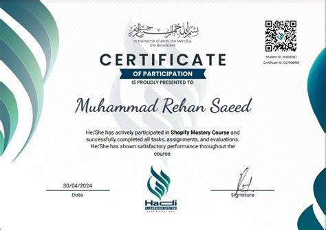 Muhammad Rehan Saeed On Linkedin Shopify Mastery Course Completed