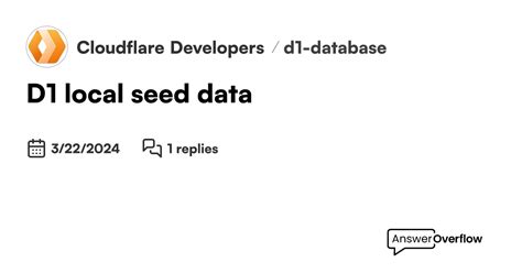 D1 Local Seed Data Cloudflare Developers