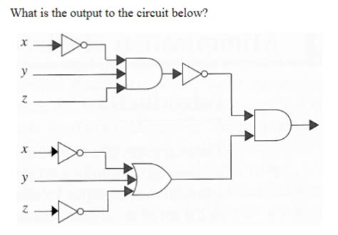 Solved What Is The Output To The Circuit Below Chegg