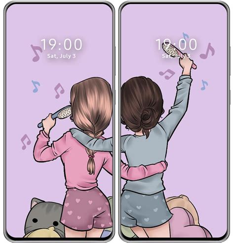 Обои на телефон для лучших подруг Zefirkaclub фото и картинки