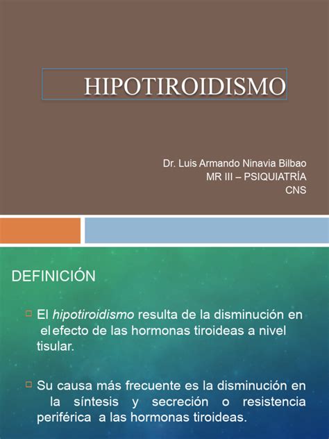 Hipotiroidismo Pdf Tiroides Hipotiroidismo