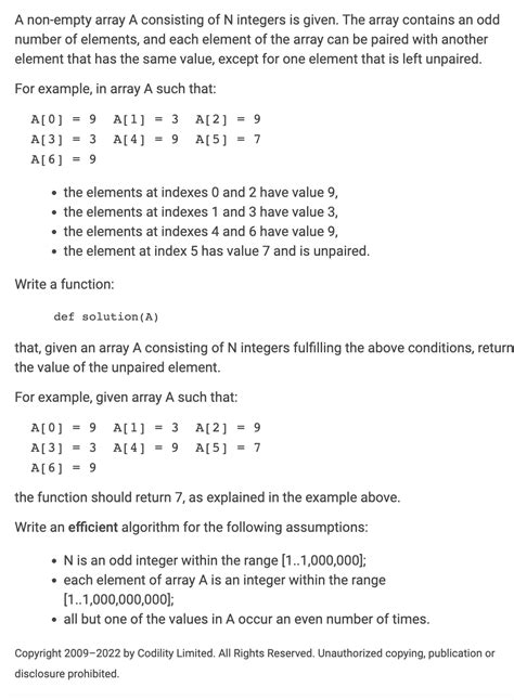 Code Kata 코딜리티 Codility Lesson2 — Oddoccurrencesinarray By