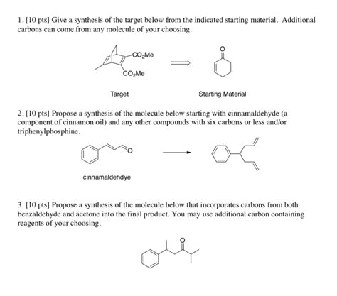 Solved Organic Chemistry Synthesis Problems Please Give The