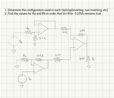 Solved Determine The Configuration Used In Each OpAmp Chegg