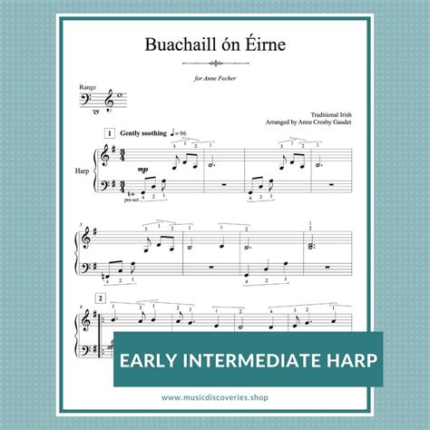 Buachaill ón Éirne Early Intermediate Harp By Anne Crosby Gaudet