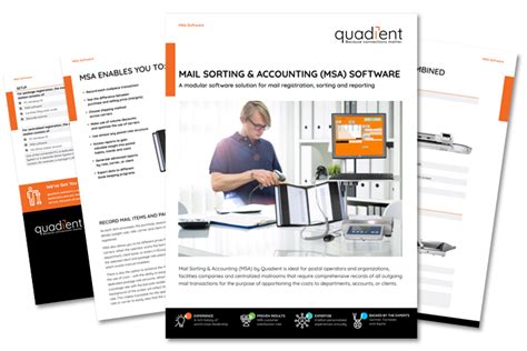 mail sorting and accounting msa software quadient