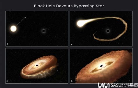 一颗恒星被黑洞吞噬的最后时刻 哔哩哔哩