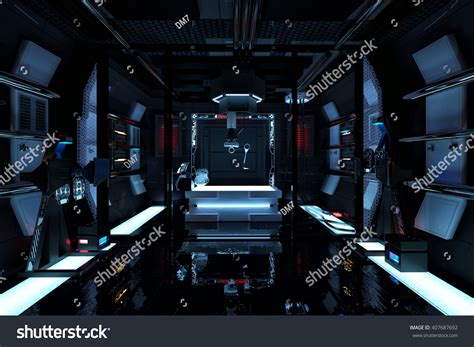 Robot Lab Scene 1 3d Illustration Stock Illustration 407687692
