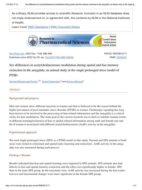 Sex Differences In Acetylcholinesterase Modulation During Spatial And Fear Memory Extinction In