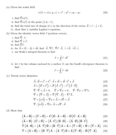Solved a Given the scalar field ψ r ψ x y z x y xyyz Chegg