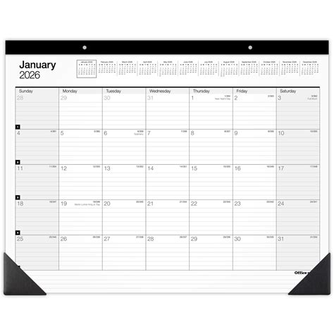 Office Depot Brand Monthly Desk Pad Calendar Desk Pad 21 34 X 17