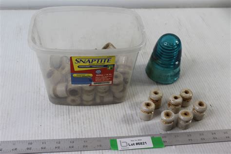 Glass Insulator Container Of Porcelain Insulators Bodnarus Auctioneering