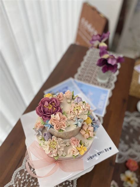 전주 앙금플라워 떡케이크 특별한 날에 2단케이크 맛집 푼푼케이크 추천 네이버 블로그