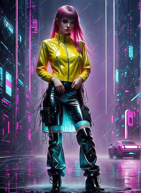 Sexy And Cyberpunk Girl Premium Ai Generated Image