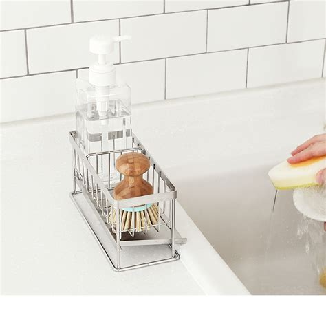 디스펜서포함 스텐304 물빠짐 수세미거치대 칸막이형 한샘몰