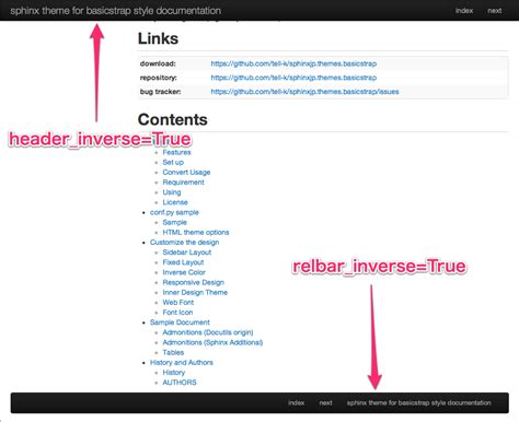 Customize The Design — Sphinx Theme For Basicstrap Style Documentation